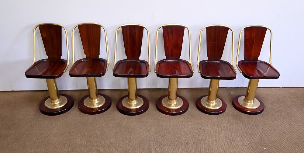 Early 20th Century Liner Chairs, England, Set of 6 for sale at Pamono