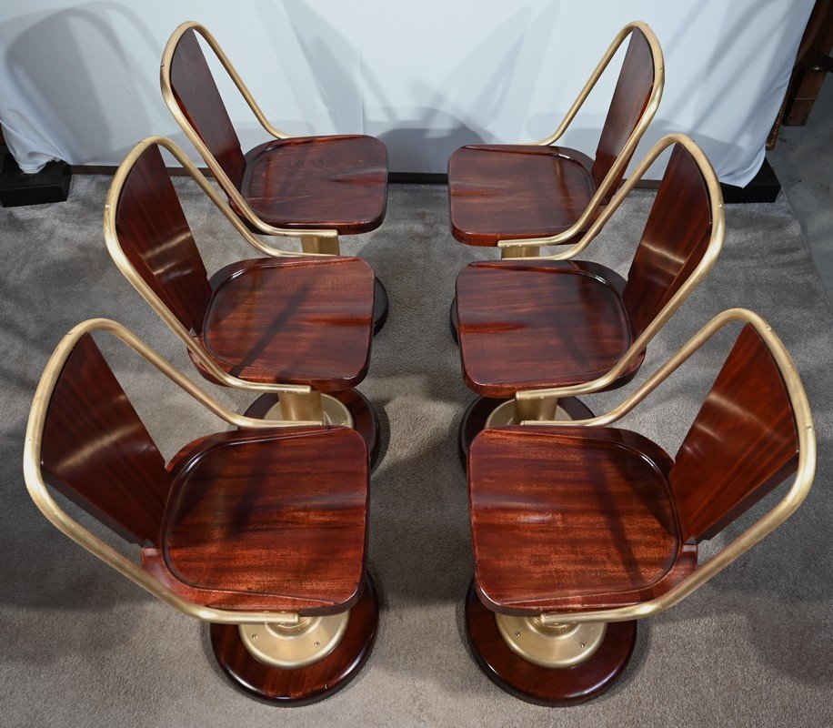 Early 20th Century Liner Chairs, England, Set of 6 for sale at Pamono