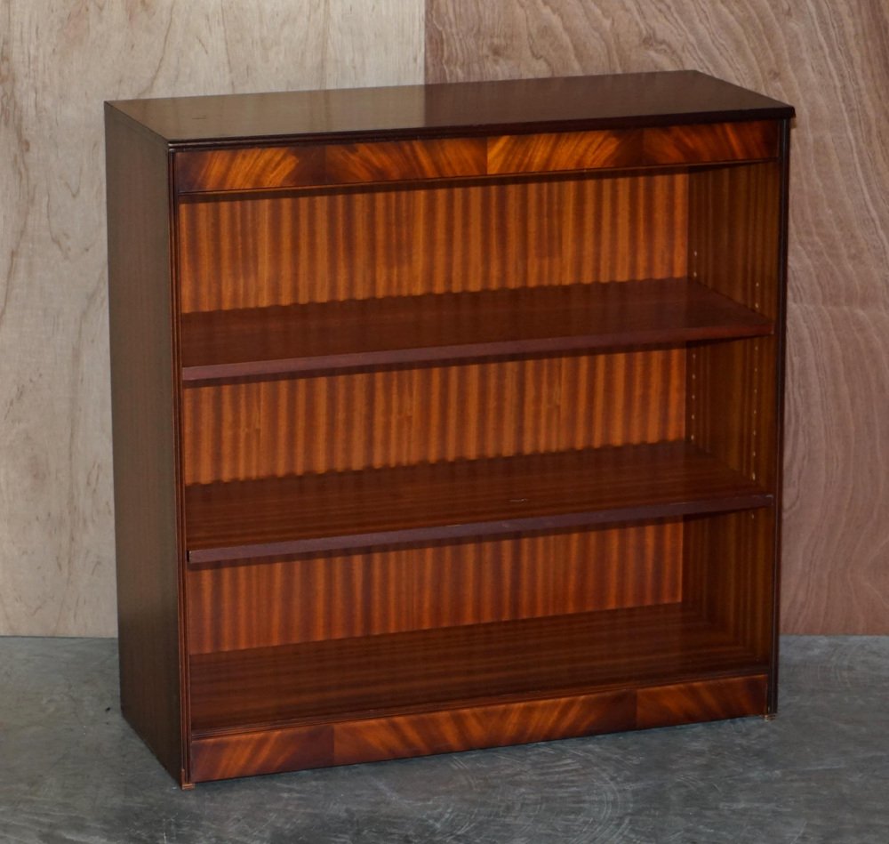 Flamed Hardwood Open Library Bookcases from Shaws of London, Set of 2 ...