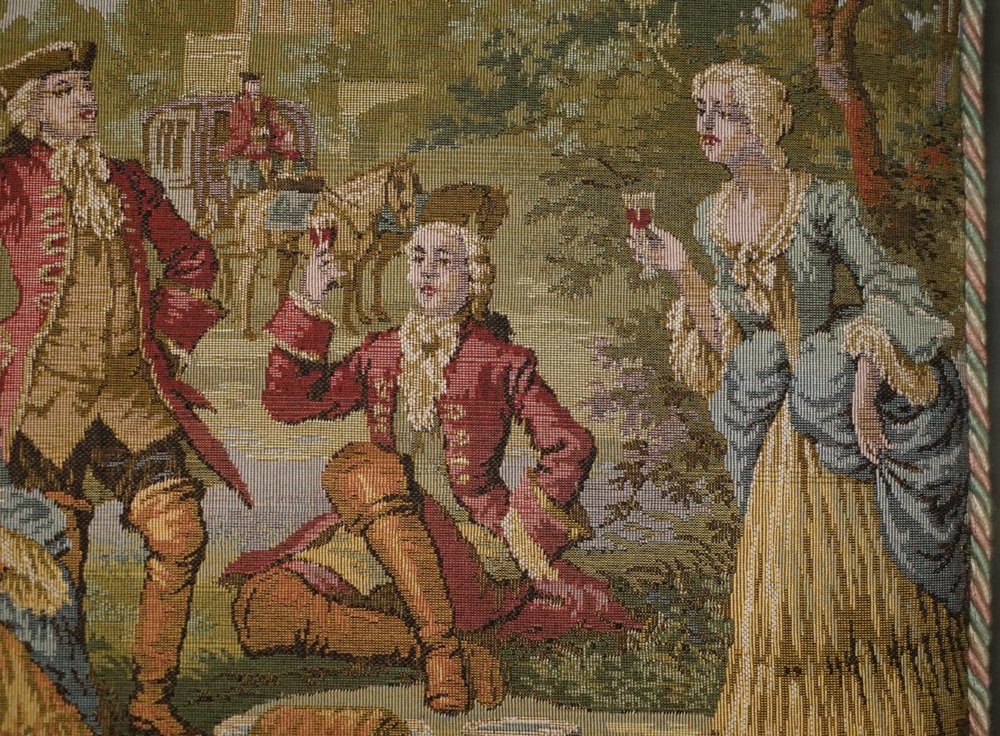 Victorian Hardwood Embroidered Ottoman in the style of William & Mary ...