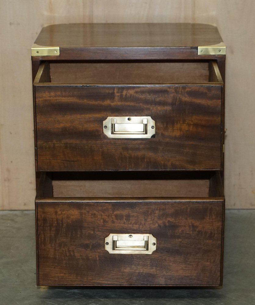 Kennedy Military Campaign Bedside Table Drawers from Harrods London ...