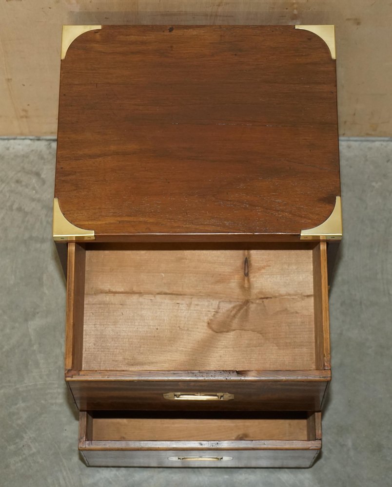 Kennedy Military Campaign Bedside Table Drawers from Harrods London ...