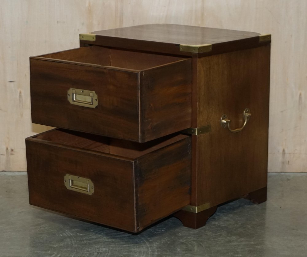Kennedy Military Campaign Bedside Table Drawers from Harrods London ...