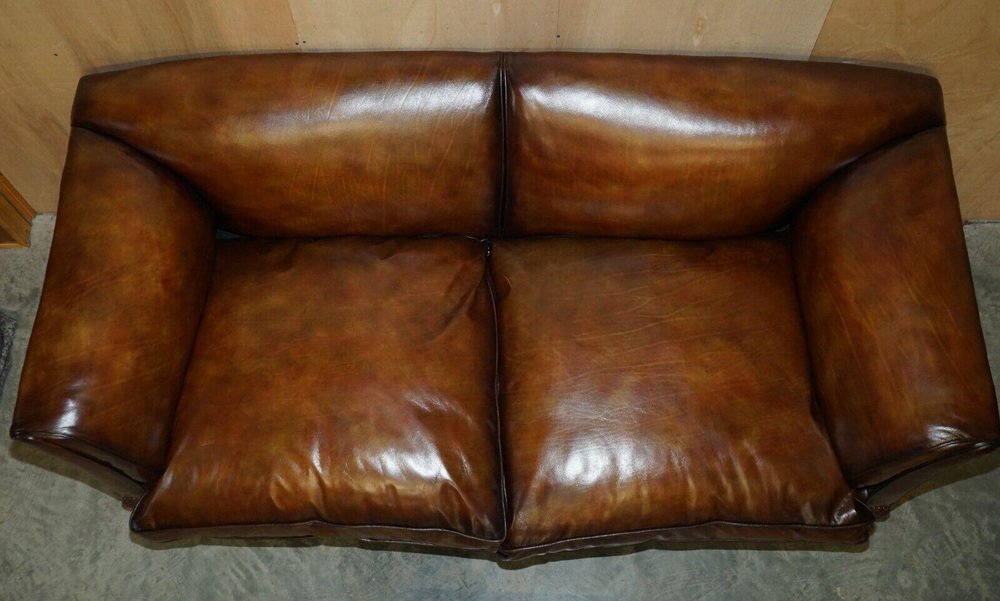 Victorian Claw & Ball Foot Brown Leather Chesterfield Sofa from Howard ...