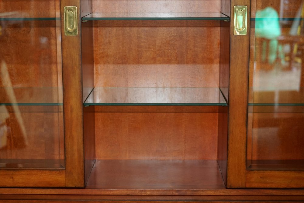 Vintage Triple Spotlight Military Campaign Library Bookcase for sale at ...