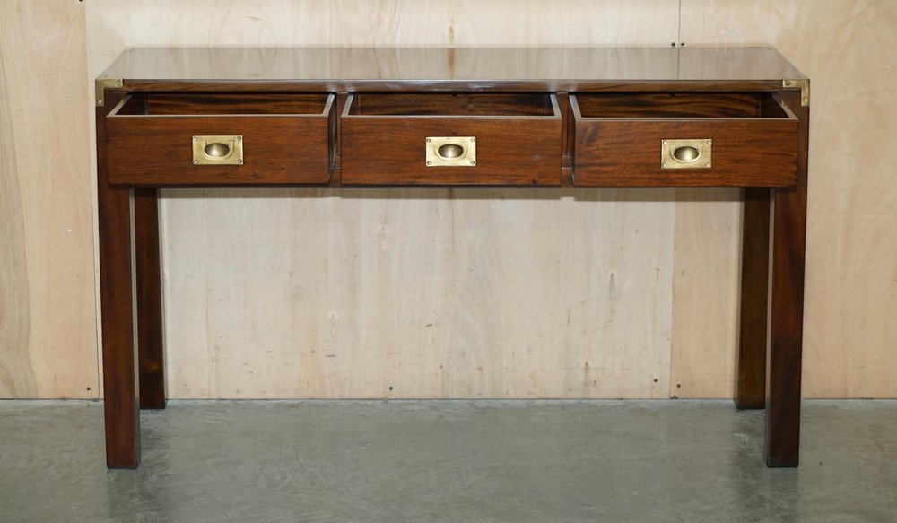 Vintage Military Campaign Console Table from Harrods Kennedy for sale ...