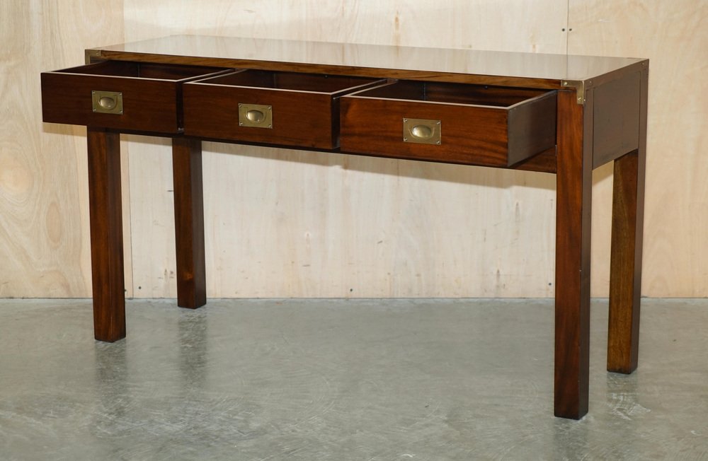 Vintage Military Campaign Console Table from Harrods Kennedy for sale ...
