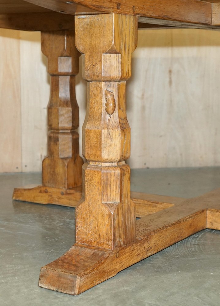 Huge Vintage Adzed Octagonal Dining Table from Robert Mouseman Thompson ...