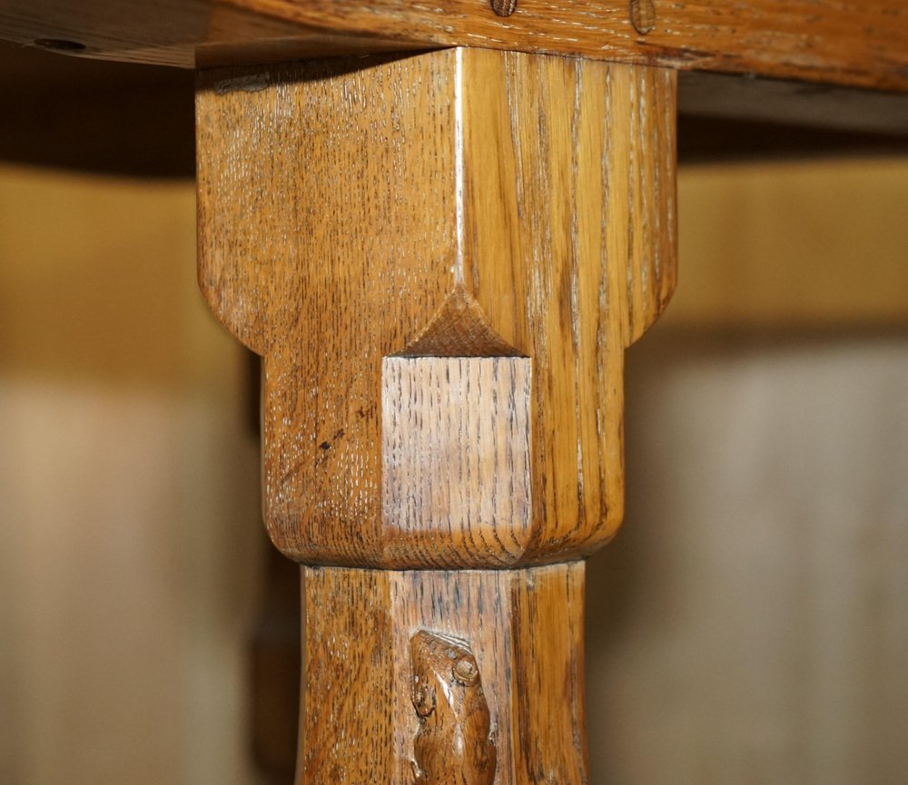 Huge Vintage Adzed Octagonal Dining Table from Robert Mouseman Thompson ...