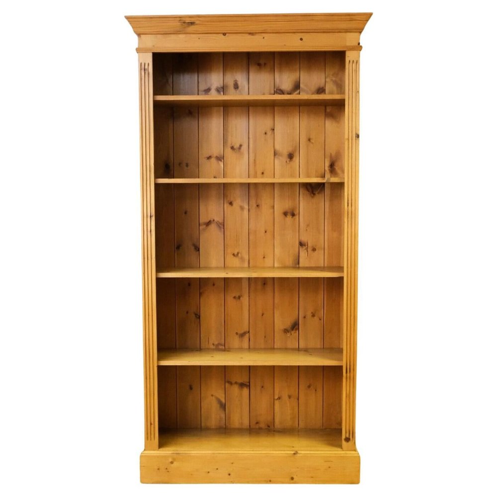 Open Pine Bookcase with Four Adjustable Shelves Plinth Base for sale at ...