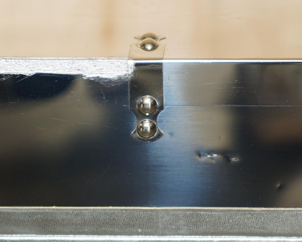 Chrome & Steel Storage Trunks, Set of 3 for sale at Pamono