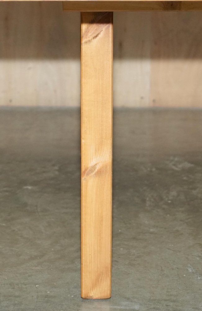 Large Hardwood Refectory Workshop Dining Table for sale at Pamono