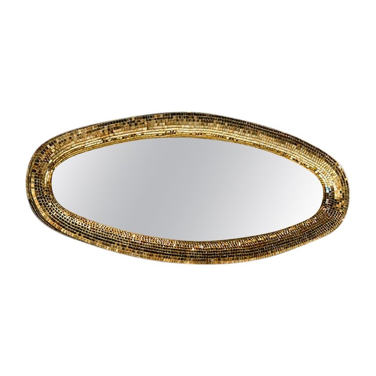 Gold Atollo Mirror by Davide Medri for sale at Pamono