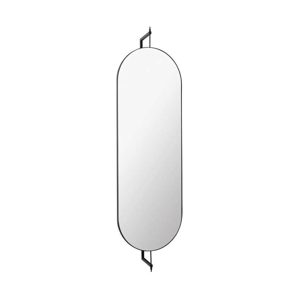 Black Full Size Rotating Mirror by Kristina Dam Studio for sale at Pamono