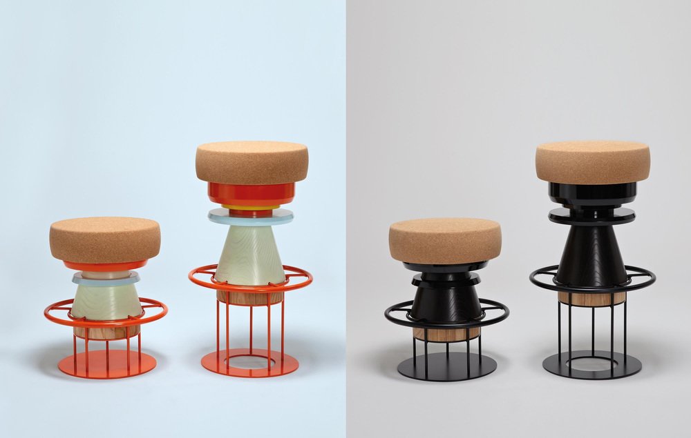 Colorful Tembo Stool by Note Design Studio for sale at Pamono