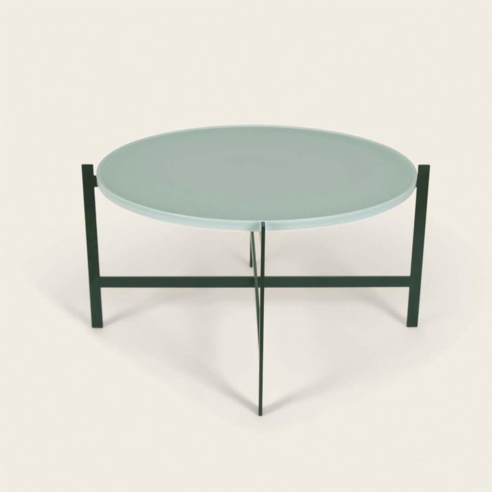 Large Celadon Green Porcelain Deck Table by OxDenmarq for sale at Pamono