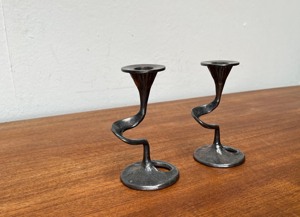 Mid-Century Italian Brutalist Amadeus Series Candleholder by Kurt Jesch ...