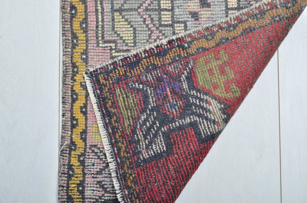 Antique Faded Wool Rug, 1960s for sale at Pamono