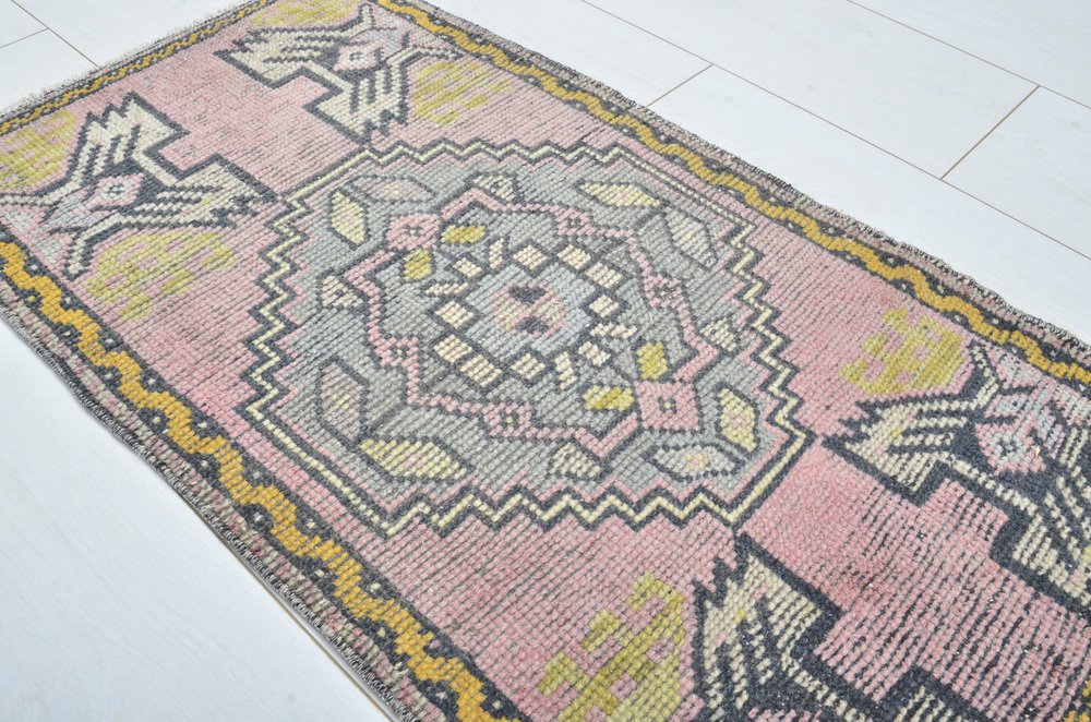 Antique Faded Wool Rug, 1960s for sale at Pamono