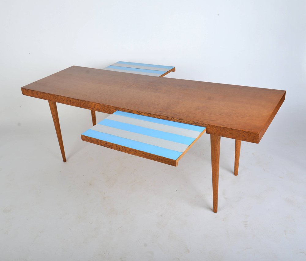 Mid-Century Coffee Table with Formica Pull-Out Extensions, 1960s for ...