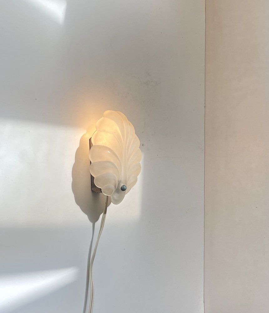Scandinavian Art Deco Clam Shell Wall Sconce, 1930s for sale at Pamono