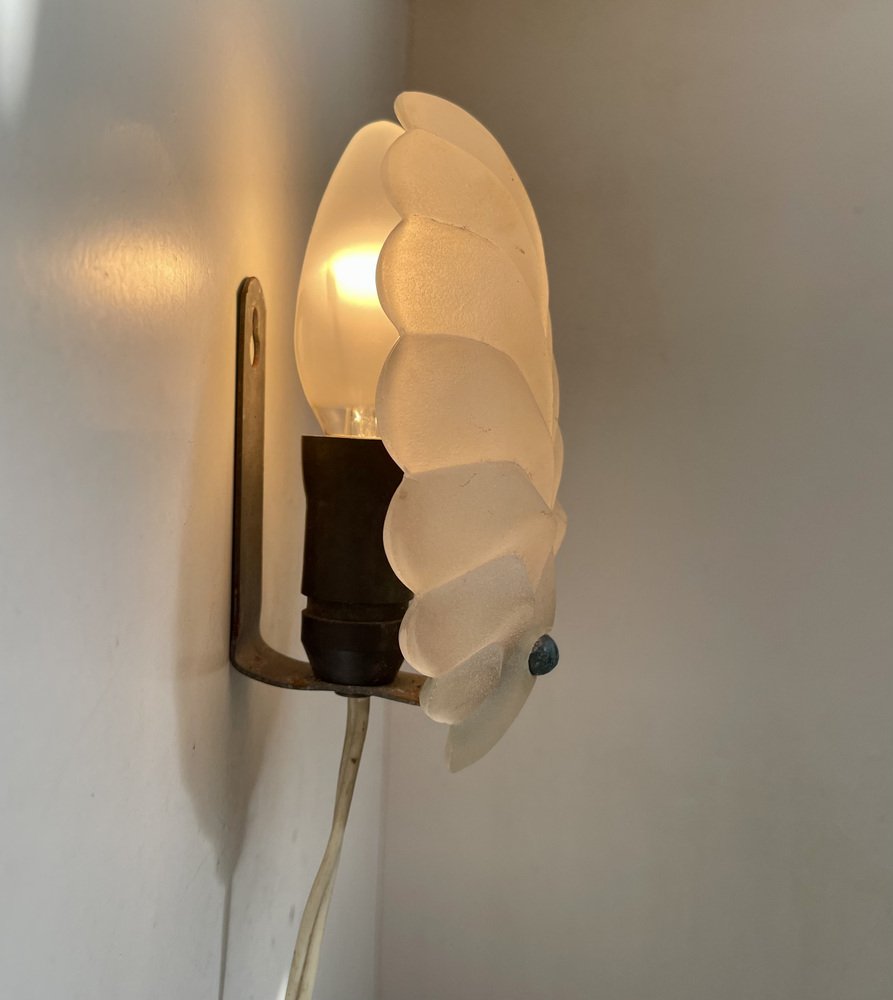 Scandinavian Art Deco Clam Shell Wall Sconce, 1930s for sale at Pamono