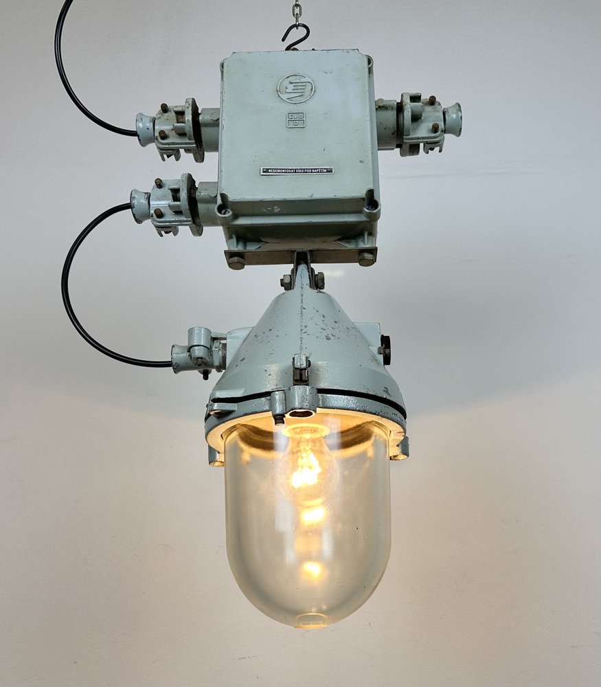 Industrial Cast Aluminium Explosion Proof Lamp from Elektrosvit, 1970s ...
