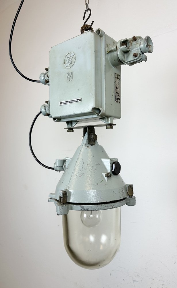 Industrial Cast Aluminium Explosion Proof Lamp from Elektrosvit, 1970s ...