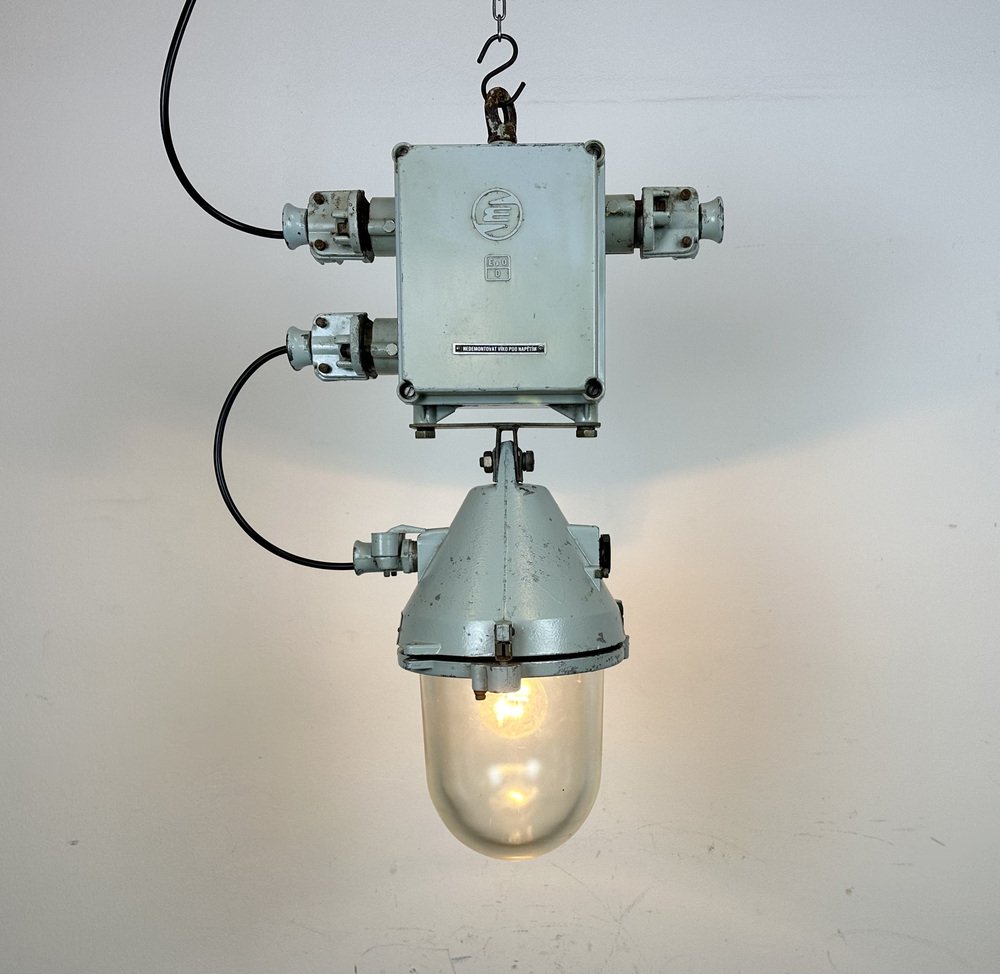 Industrial Cast Aluminium Explosion Proof Lamp from Elektrosvit, 1970s ...