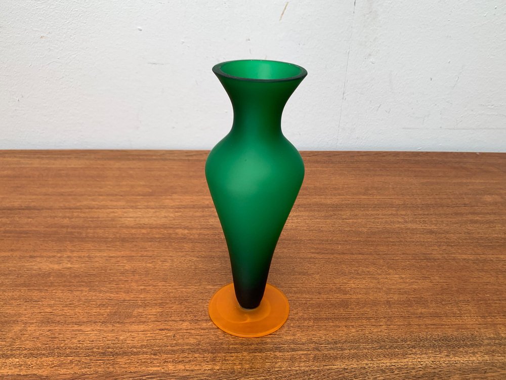 Italian Satinato Series Glass Vase attributed to Carlo Moretti, 1970s ...