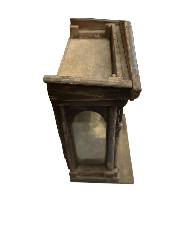 Victorian Display Case with Plaster Figures, 1800s for sale at Pamono