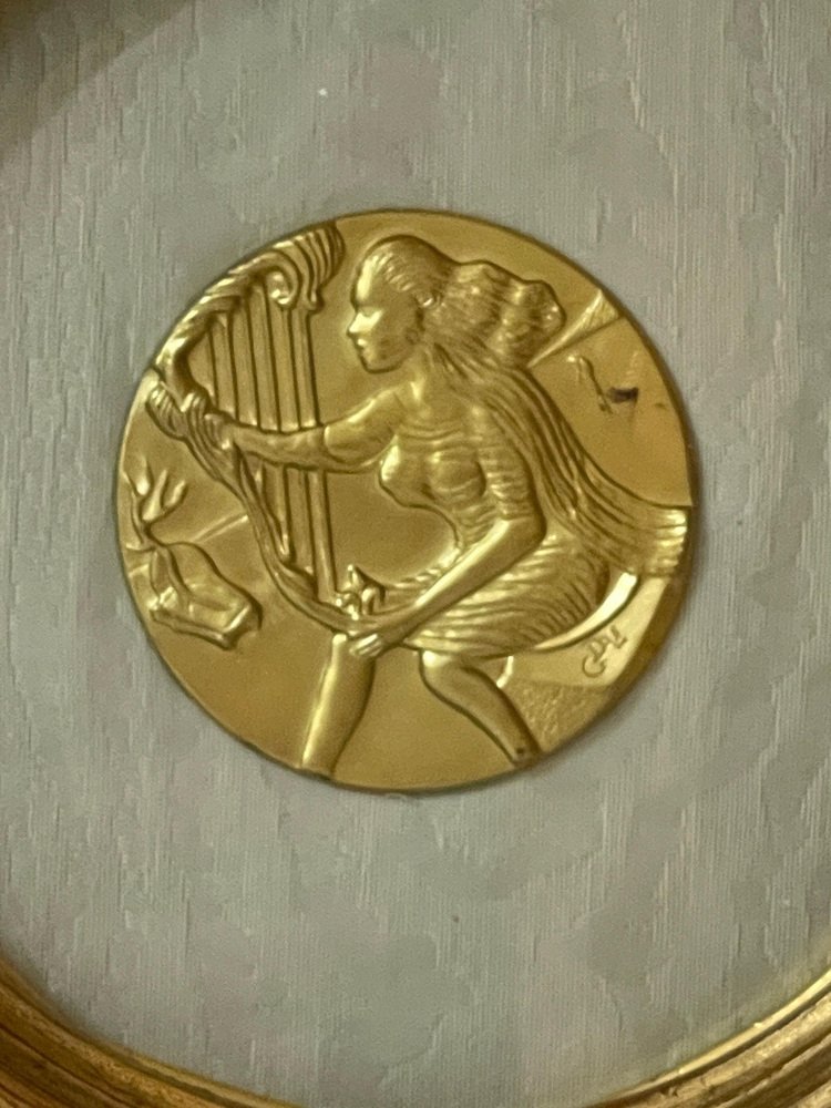 Embossed Gilded Bas-Relief after Salvador Dali for sale at Pamono