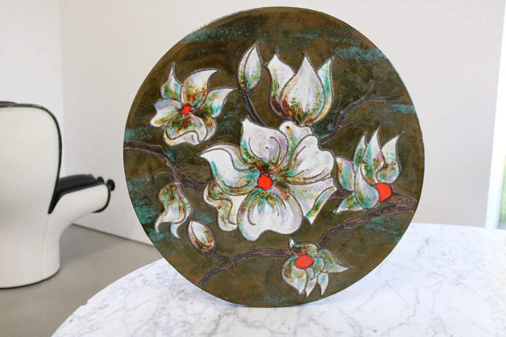 Mid-Century Modern Fat Lava Ceramic Mural, 1960s for sale at Pamono