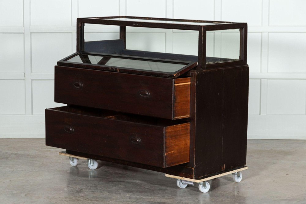 19th Century Painted Glazed Haberdashery Counter Cabinet Drawers, 1890s ...
