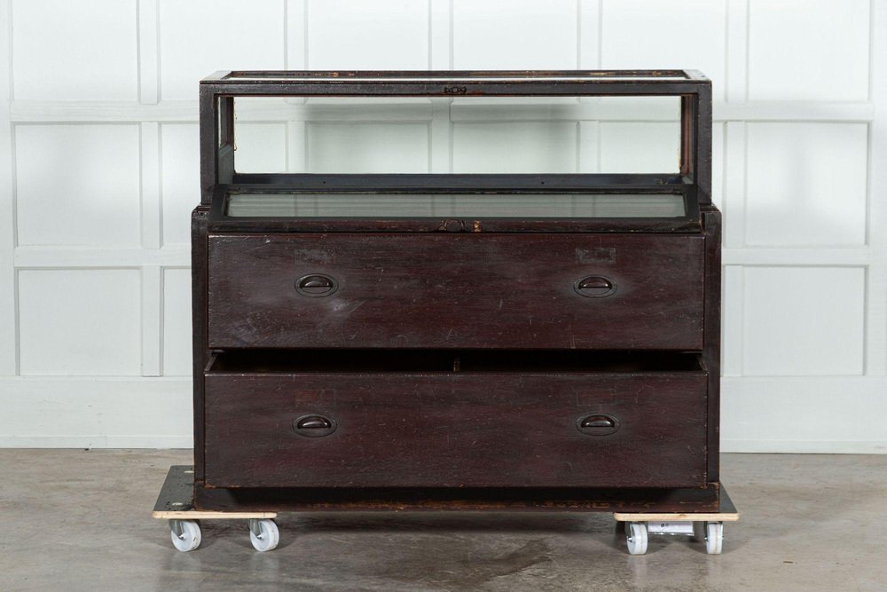 19th Century Painted Glazed Haberdashery Counter Cabinet Drawers, 1890s ...