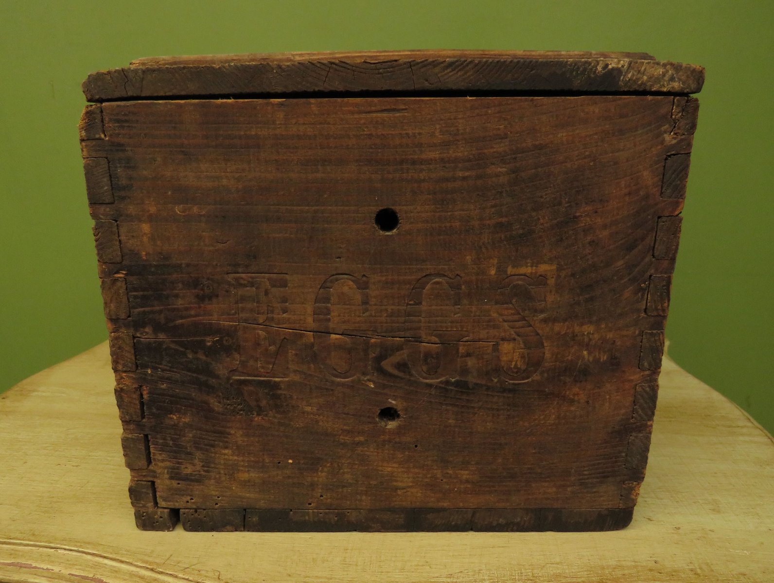 Vintage Wooden Ventilator Patented Egg Crate from Dairy Supply Co ...