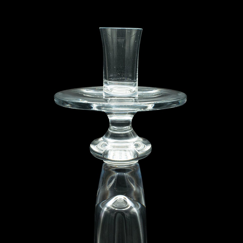 Vintage Italian Glass Centerpiece Candlestick, 1990s for sale at Pamono