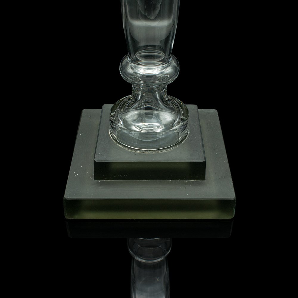 Vintage Italian Glass Centerpiece Candlestick, 1990s for sale at Pamono