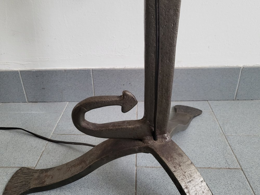 French Brutalist Chain & Arrows Floor Lamp in Iron, 1970s for sale at ...