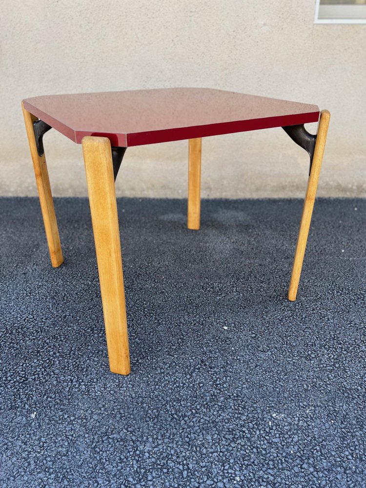 Table in Red Forma by Bruno Rey for Dietiker, 1970s for sale at Pamono