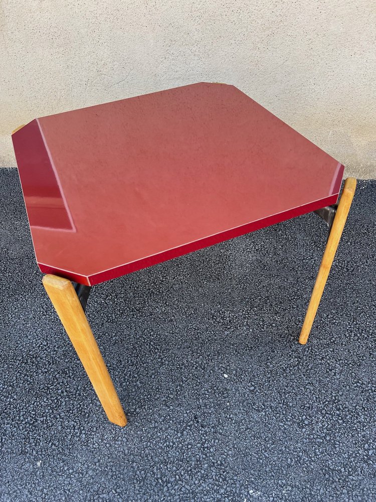 Table in Red Forma by Bruno Rey for Dietiker, 1970s for sale at Pamono