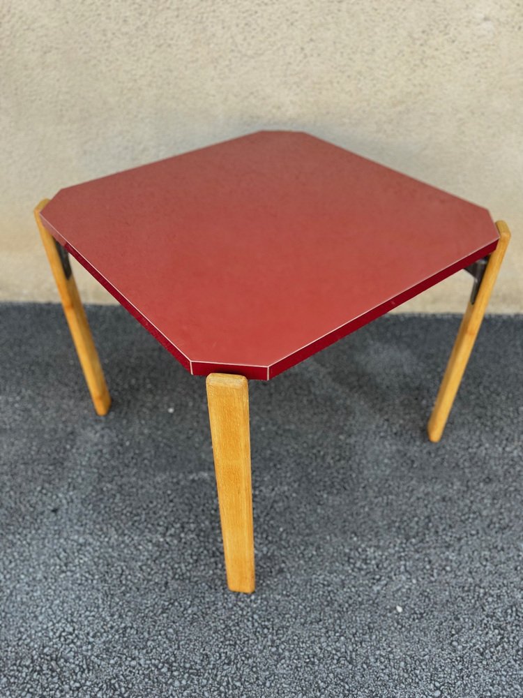 Table in Red Forma by Bruno Rey for Dietiker, 1970s for sale at Pamono
