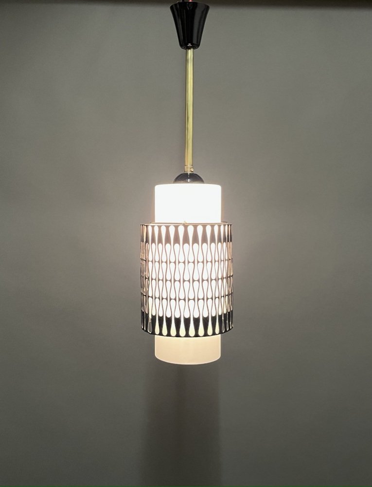 Suspension in Opaline & Metal, 1960s for sale at Pamono