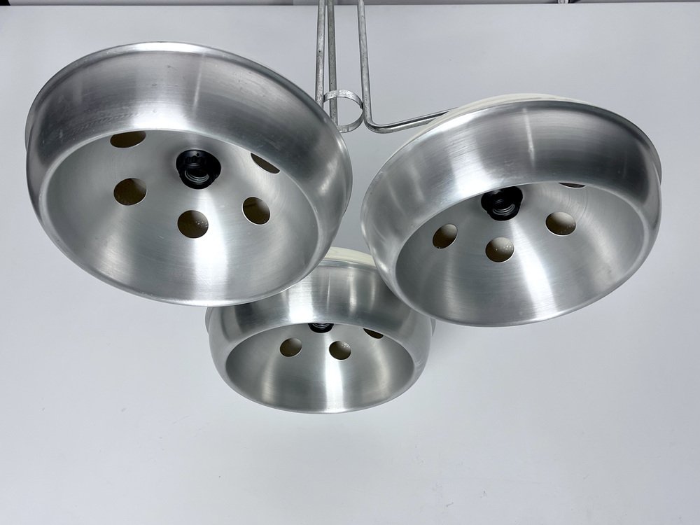 Large Space Age Metal and Plastic Ceiling Light from Studioluce, Italy ...