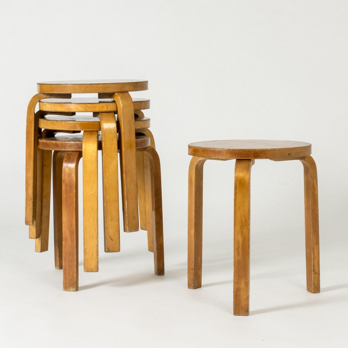 Vintage Hocker von Alvar Aalto, 1940er bei Pamono kaufen