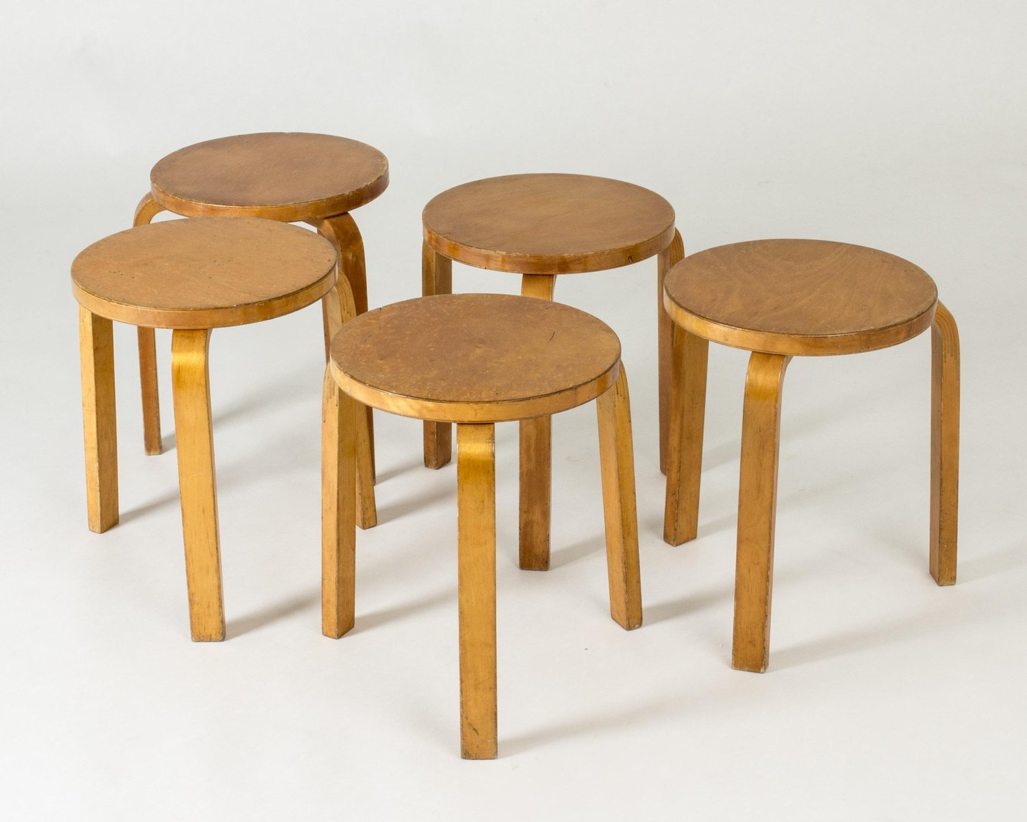 Vintage Hocker von Alvar Aalto, 1940er bei Pamono kaufen