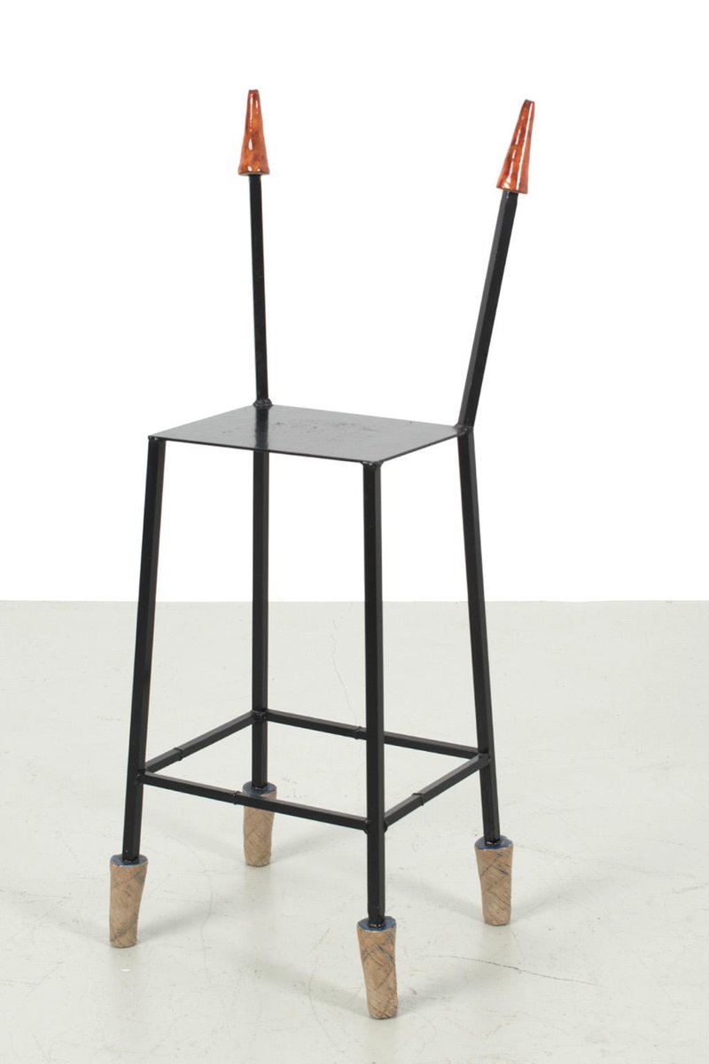 Vintage Art Stool in Metal for sale at Pamono