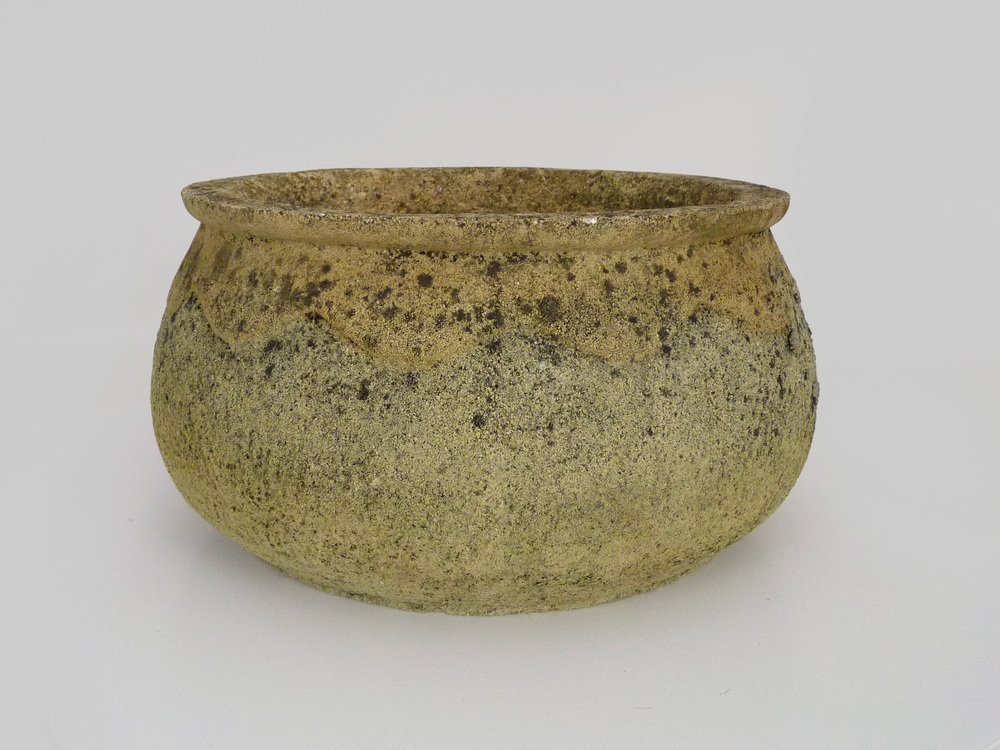 Vintage Stone Spherical Flower Pot, 1950s for sale at Pamono