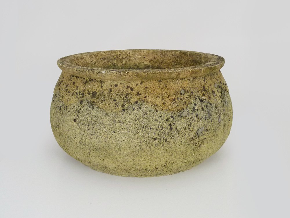 Vintage Stone Spherical Flower Pot, 1950s for sale at Pamono