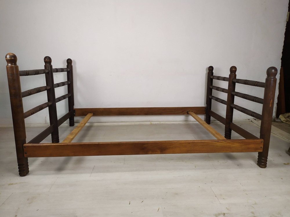 Brutalist Bed Frame by Charles Dudouyt, 1940s for sale at Pamono